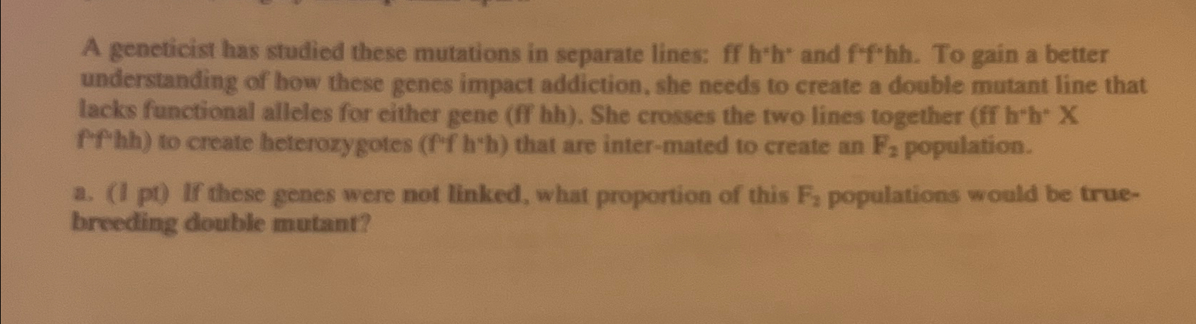 Solved A geneticist has studied these mutations in separate | Chegg.com