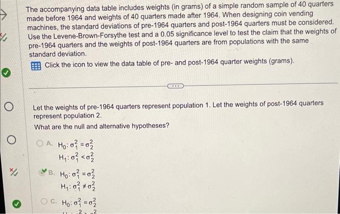 Solved The accompanying data table includes weights (in | Chegg.com