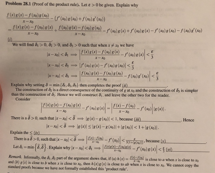 Solved Problem 28.1 (Proof of the product rule). Let € > O | Chegg.com