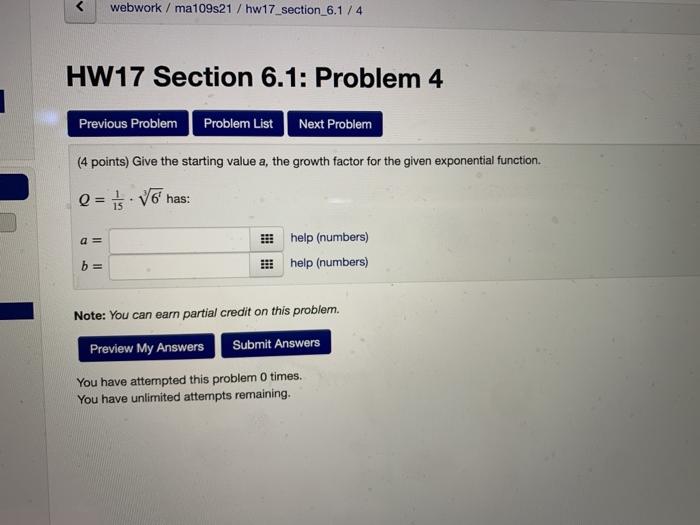 Solved webwork/ma109s21 / hw17_section_6.1/4 HW17 Section | Chegg.com Solved webwork/ma109s21 / hw17_section_6.1/4 HW17 Section | Chegg.com