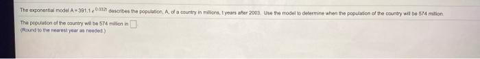 Solved The exponential mode A-391.100324 describes the | Chegg.com