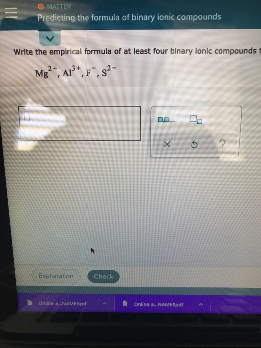 Solved Write the empirical formula of at least four binary | Chegg.com
