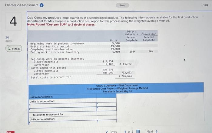 Osio Company produces large quantities of a | Chegg.com