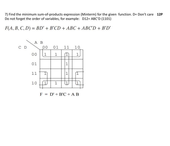 Solved how to create k-map ? should we create truth table ? | Chegg.com