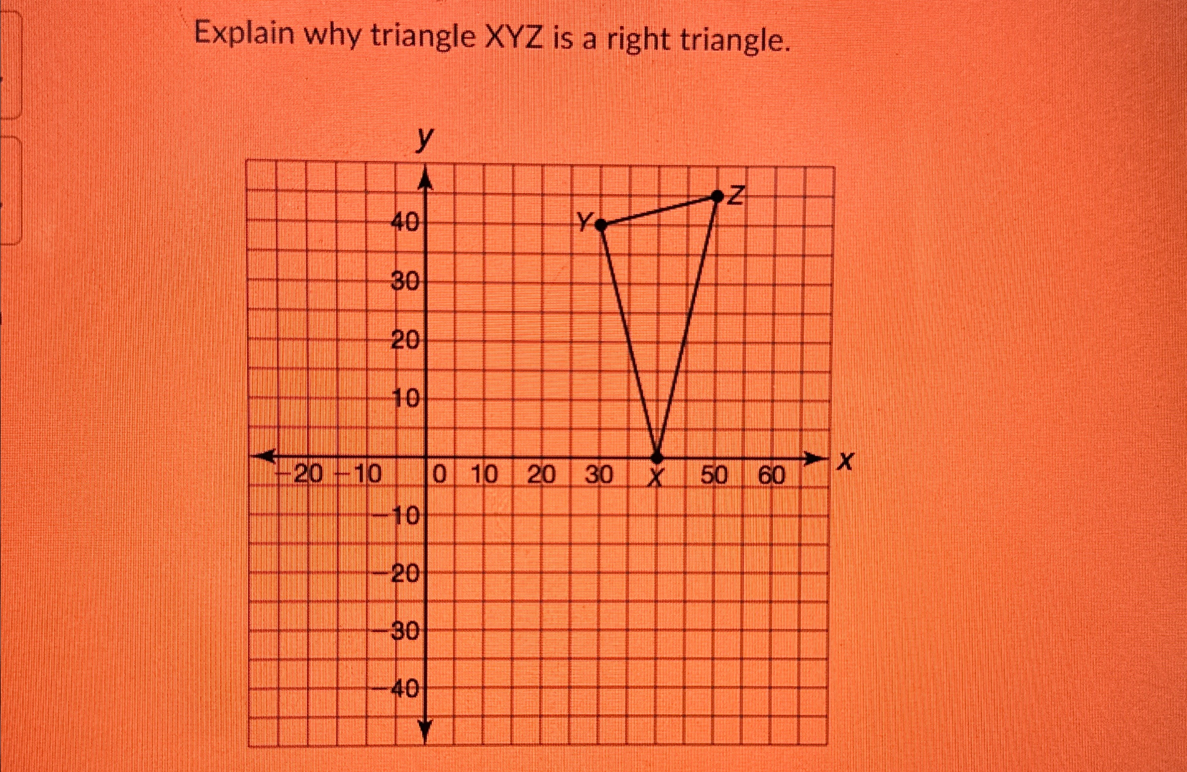 Solved Explain why triangle xYZ ﻿is a right triangle. | Chegg.com