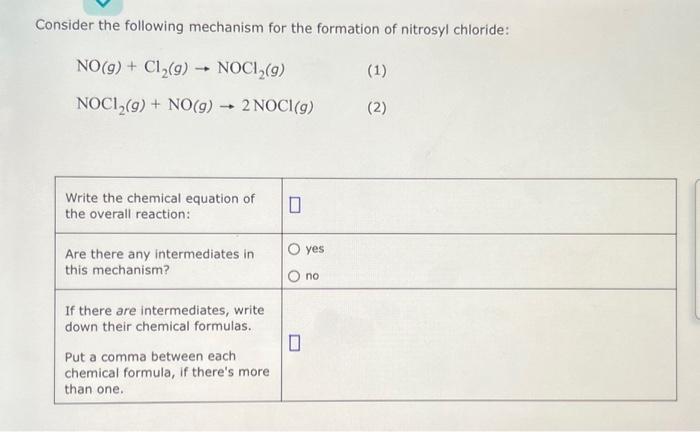 Solved Consider the following mechanism for the formation of | Chegg.com
