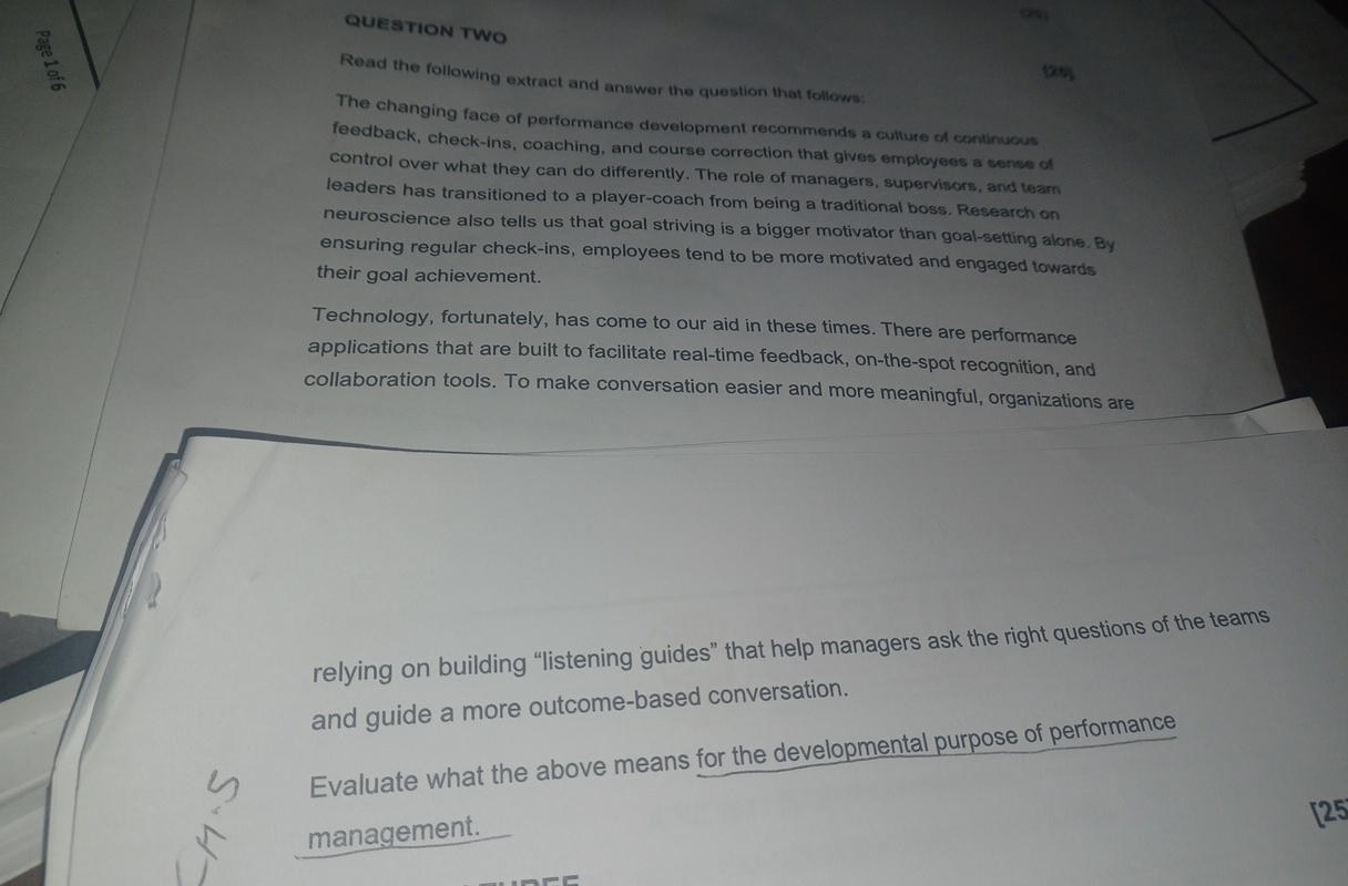 Solved QUESTION TWORead the following extract and answer the | Chegg.com