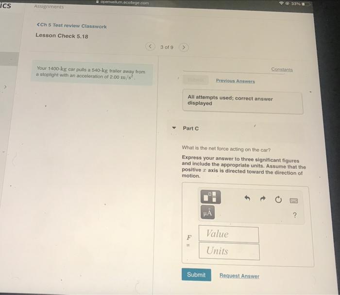 Solved openvelium.ecollege.com @ 33% ICS Assignments All | Chegg.com