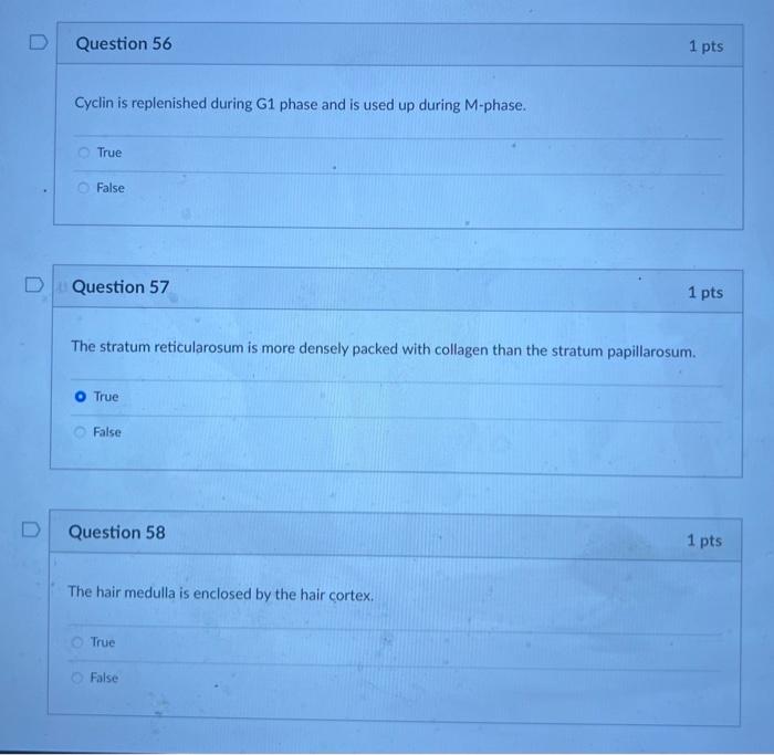 Solved Question 52 1pts Sebaceous glands tend to be coiled | Chegg.com