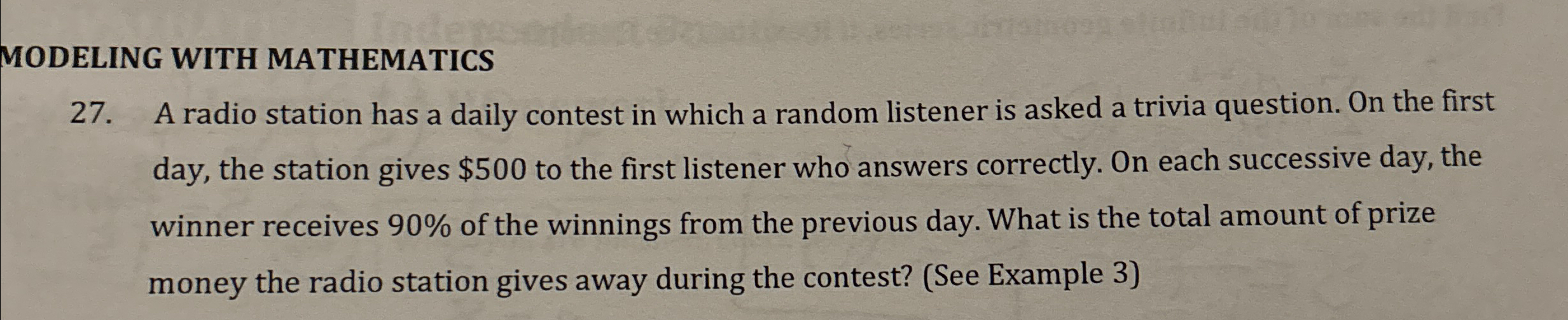 Solved MODELING WITH MATHEMATICS27. ﻿A radio station has a | Chegg.com