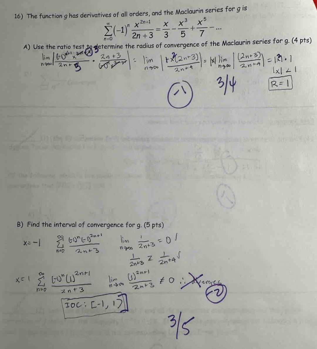 Solved 16) The function g has derivatives of all orders, and | Chegg.com