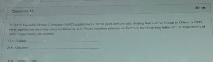 Solved HMC opened an assembly plant in Alabama. U.S. Please | Chegg.com