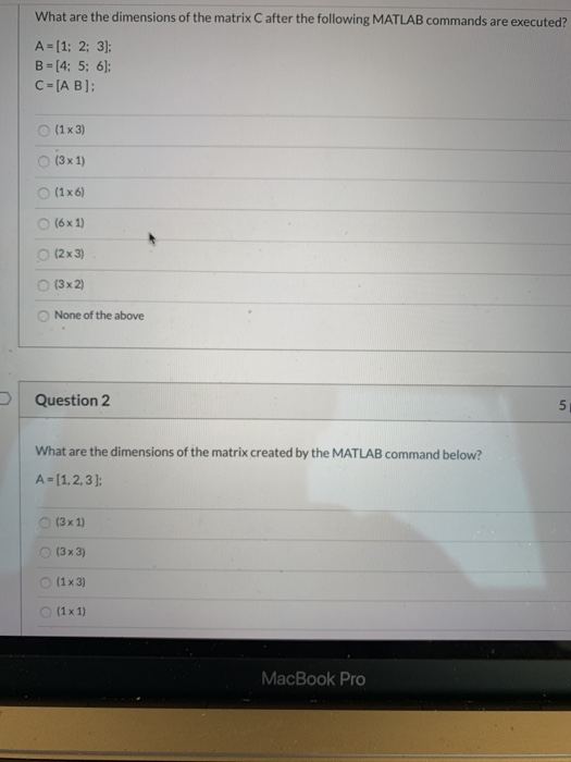 Solved What are the dimensions of the matrix Cafter the | Chegg.com