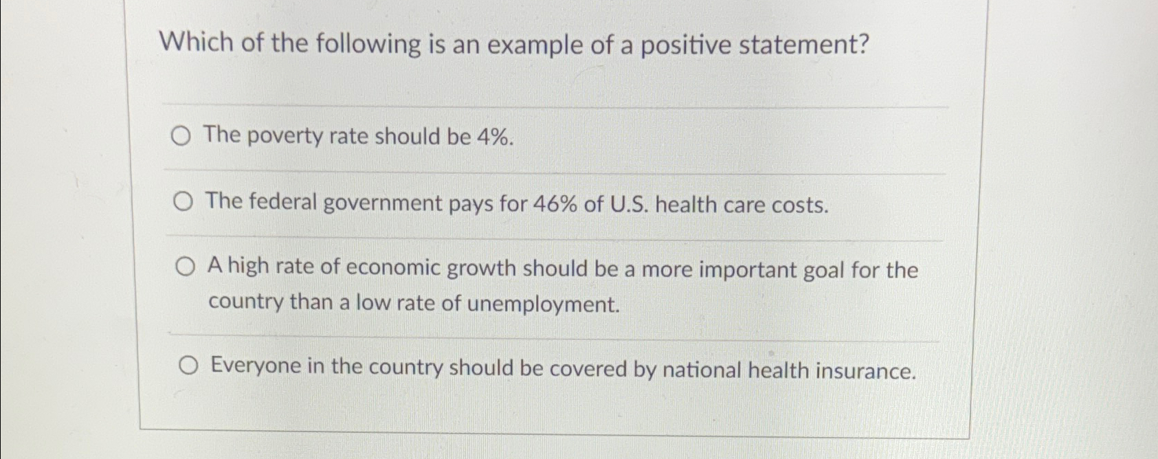 Solved Which of the following is an example of a positive | Chegg.com