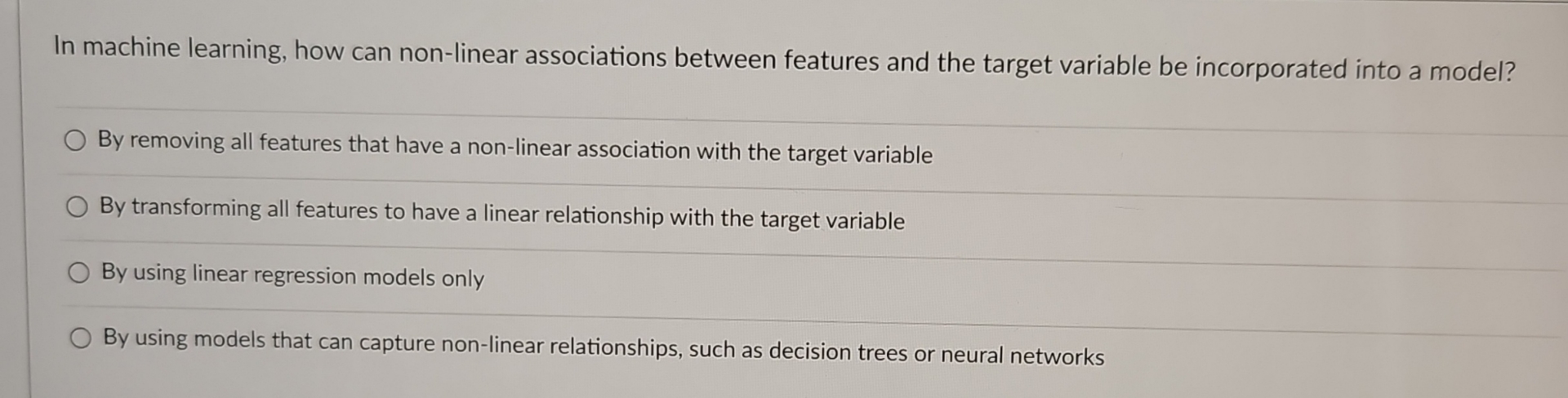 Solved In machine learning, how can non-linear associations | Chegg.com