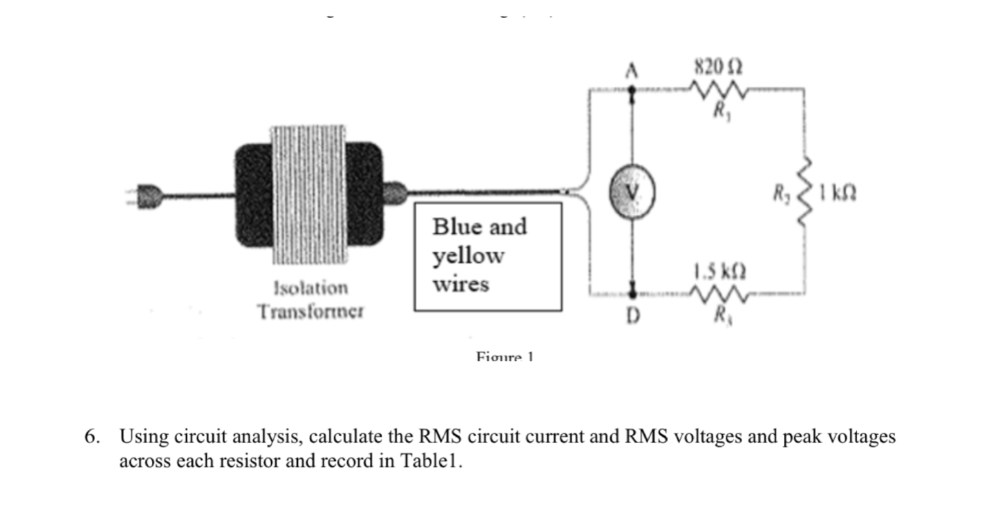 Fioure 16. ﻿Using circuit analysis, calculate the RMS | Chegg.com