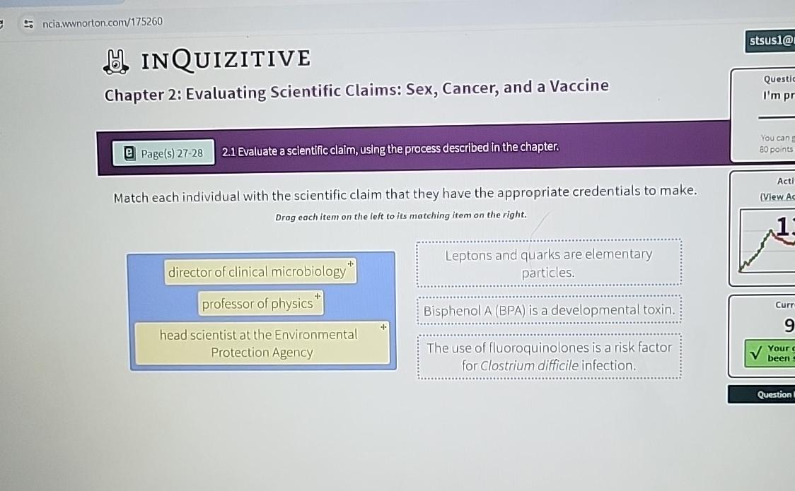 Solved ncia.mwnorton.com/175260\\n๑อ INQUIZITIVE\\nChapter | Chegg.com