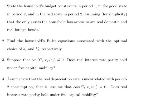 Exercise 10.6 (Real Interest Rate Parity and | Chegg.com