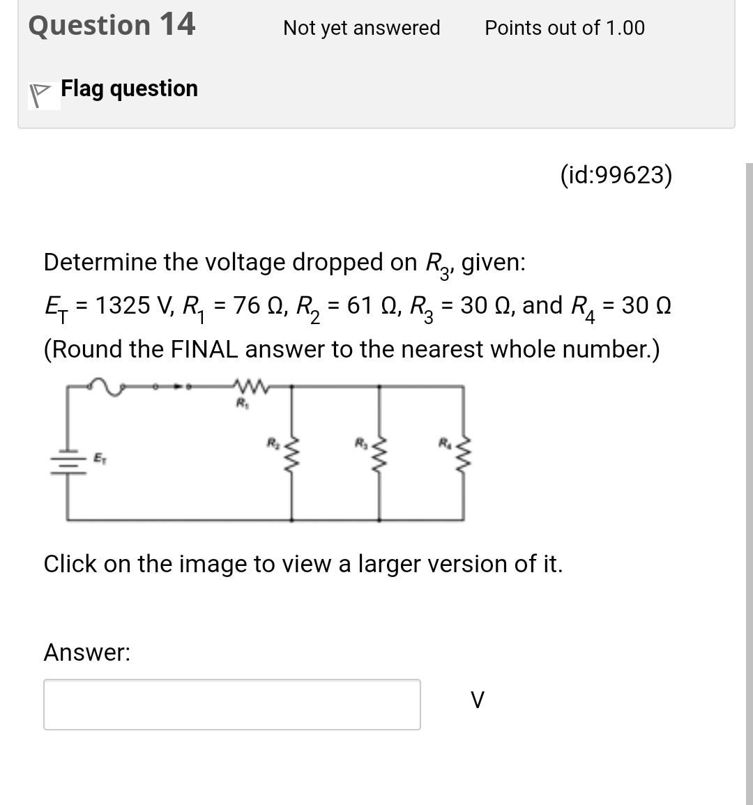 Solved Determine the voltage dropped on R3, given: ET=1325 | Chegg.com