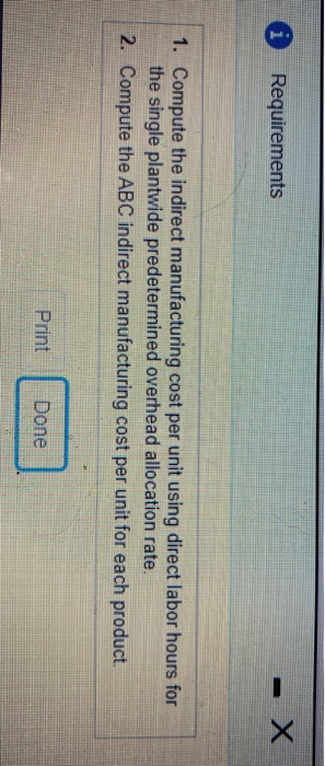 Solved i Data Table X Activity Setup Cost Allocation Base | Chegg.com