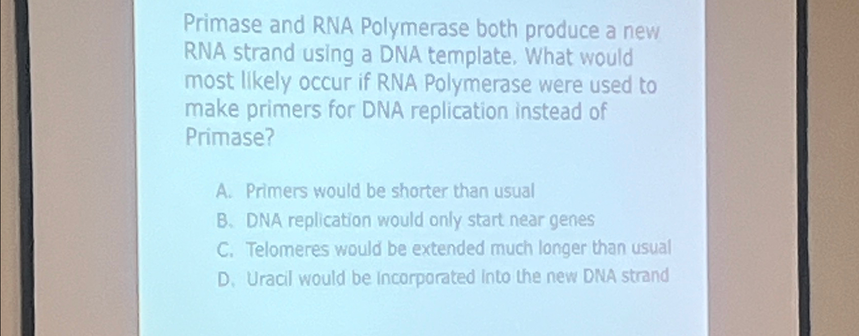 Solved Primase and RNA Polymerase both produce a new RNA | Chegg.com