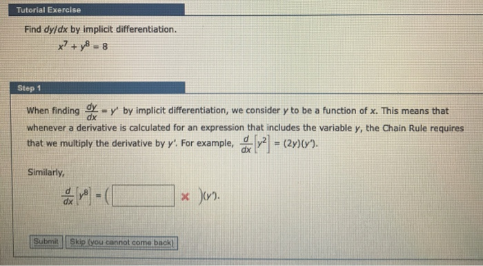 Solved Tutorial Exercise Find the derivative of the | Chegg.com