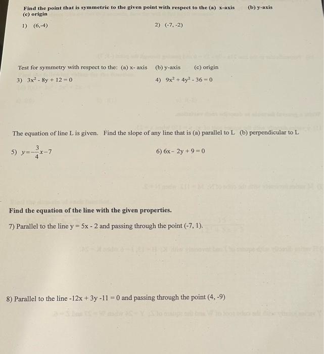 Solved Find the point that is symmetric to the given point | Chegg.com