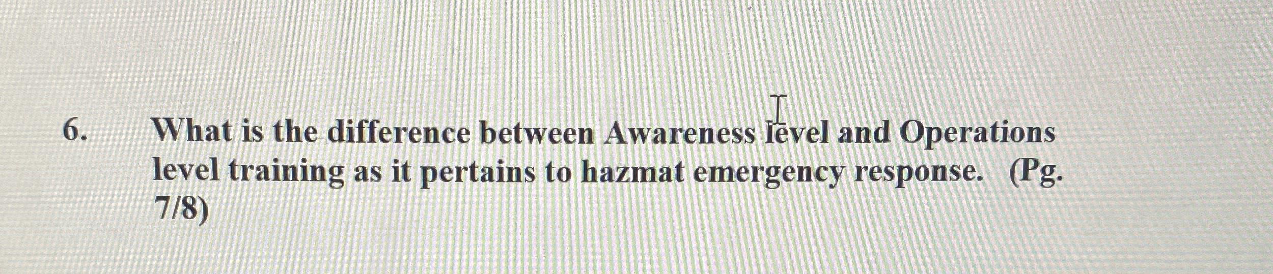 Solved What is the difference between Awareness İevel and | Chegg.com