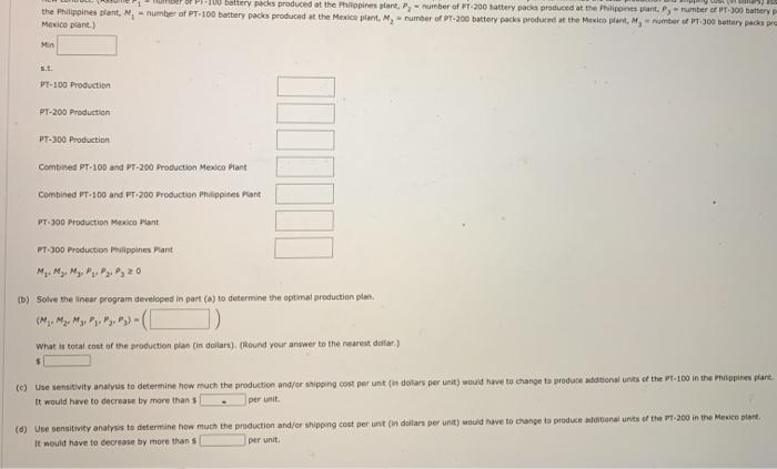 Solved A) develop a linear program that photon technologies | Chegg.com