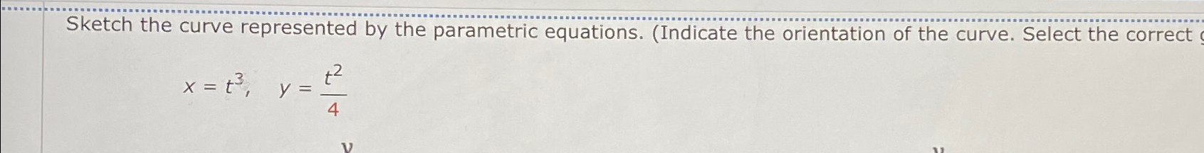 Solved Sketch the curve represented by the parametric | Chegg.com