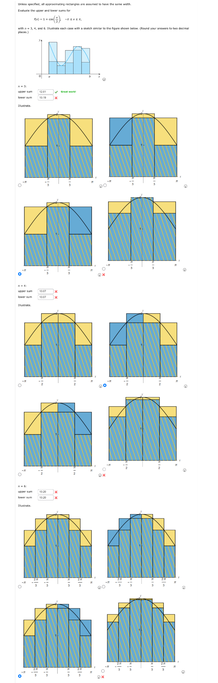 Solved Unless specified, all approximating rectangles are | Chegg.com