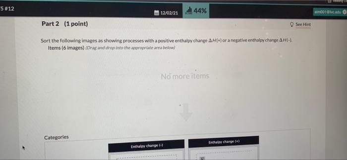 Solved Part 1 (1 point) I See Periodic Table See Hint Sort | Chegg.com