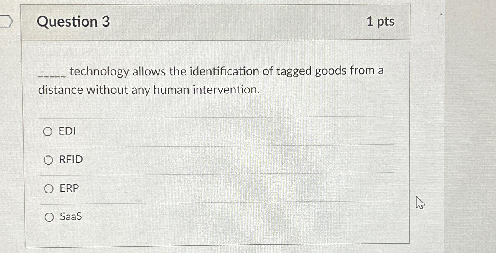 Solved Question 31 ﻿ptstechnology allows the identification | Chegg.com