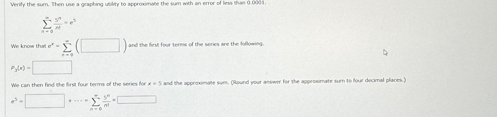 Solved Verify the sum. Then use a graphing utility to | Chegg.com
