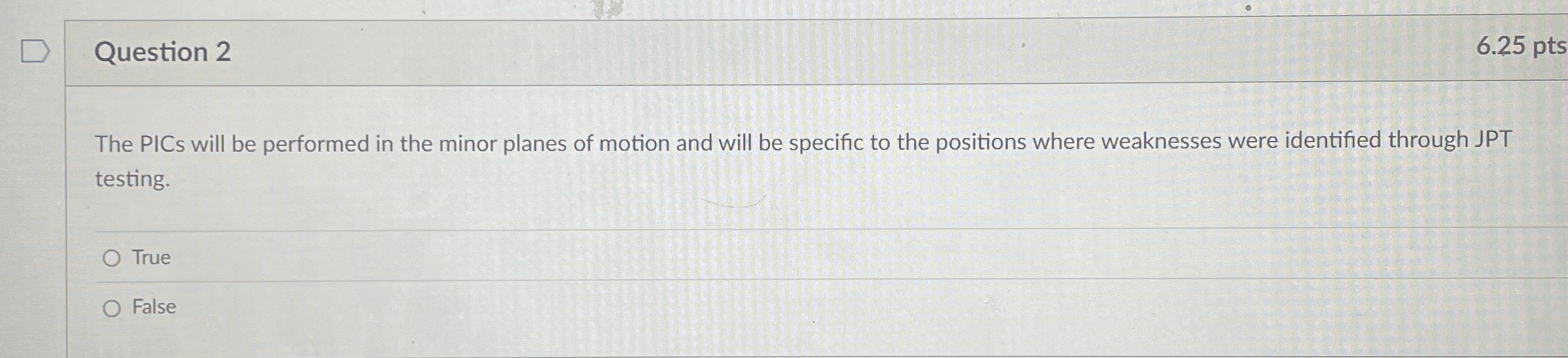 Solved Question 2The PICs will be performed in the minor | Chegg.com