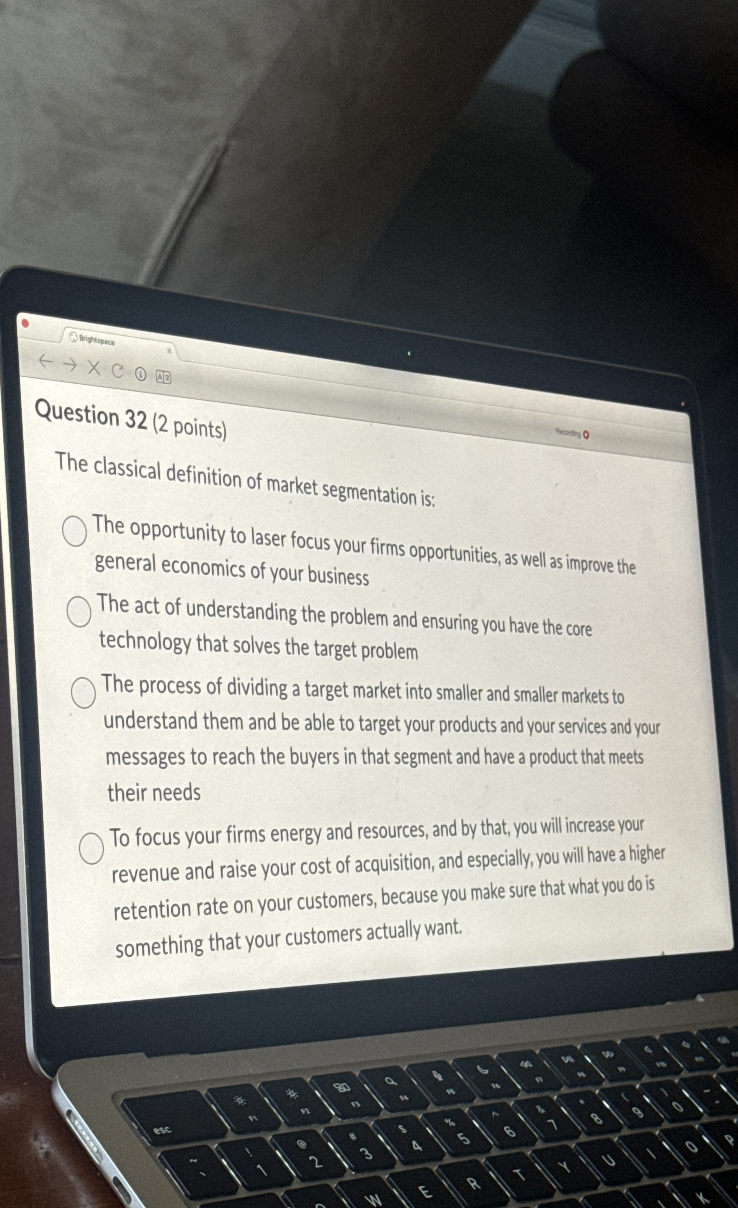 Solved Question 32 (2 ﻿points)The classical definition of | Chegg.com