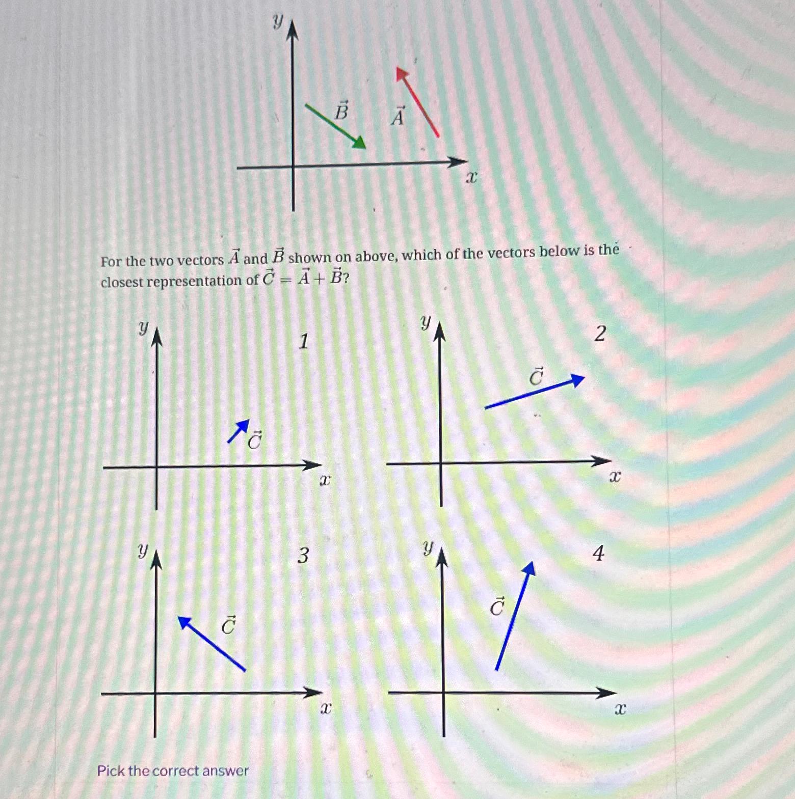 Solved For the two vectors vec(A) ﻿and vec(B) ﻿shown on | Chegg.com