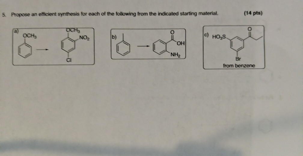 Solved 5 Propose an efficient synthesis for each of the | Chegg.com