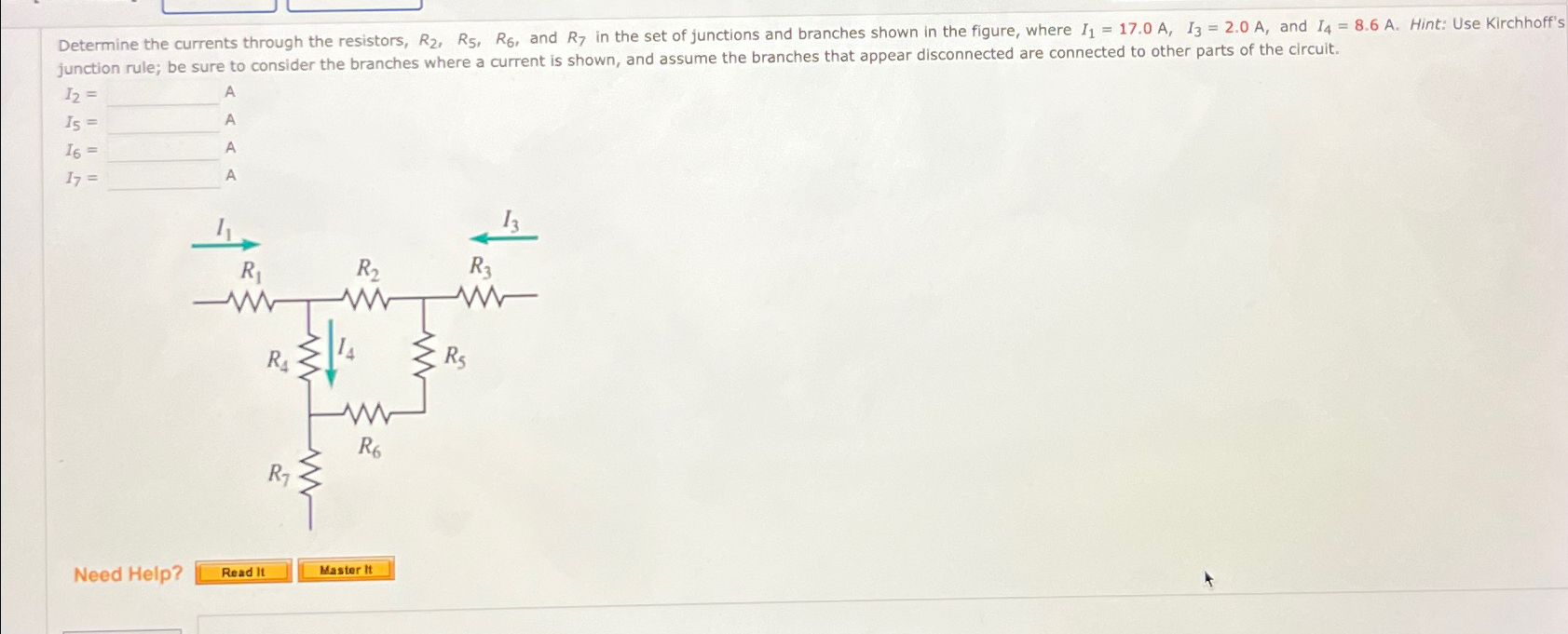 Solved Determine the currents through the resistors, | Chegg.com