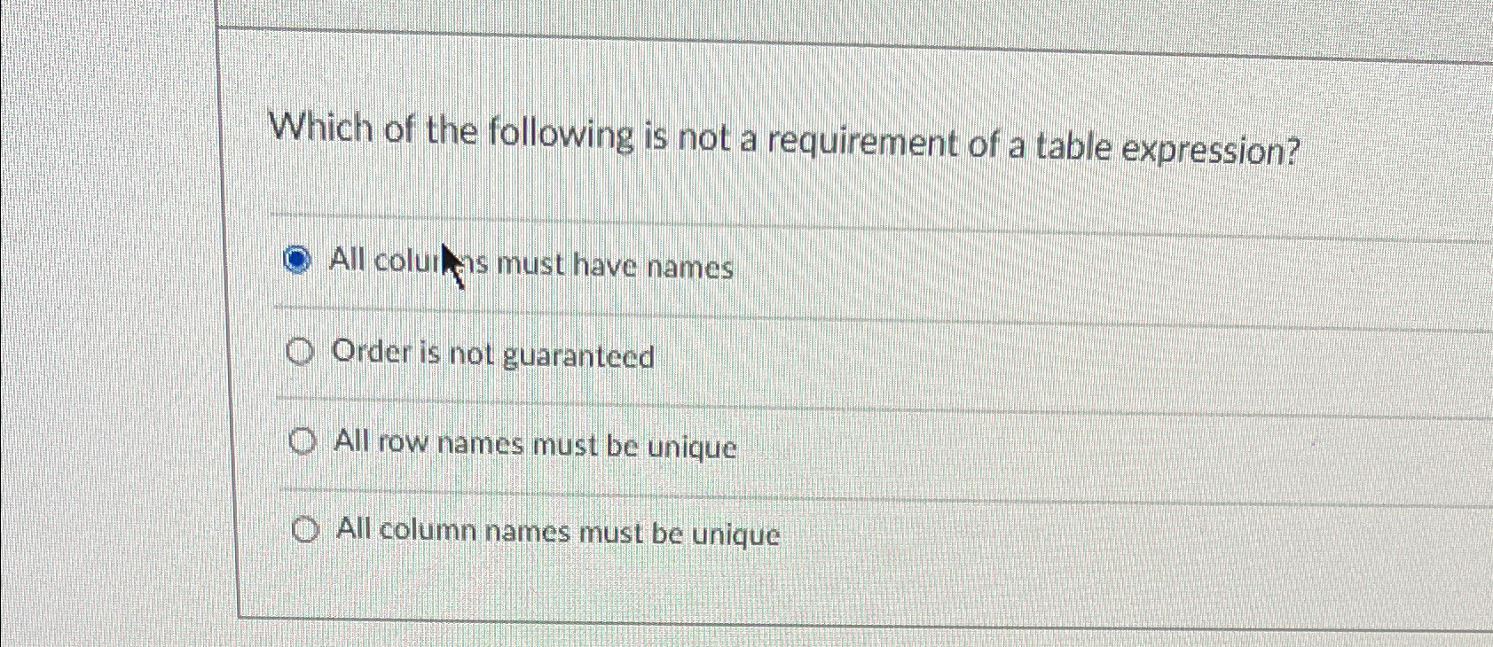 Solved Which of the following is not a requirement of a | Chegg.com