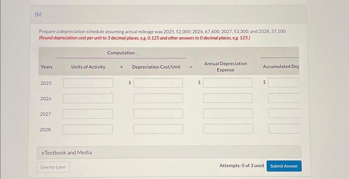 Solved Blossom Bus Lines uses the units-of-activity method | Chegg.com