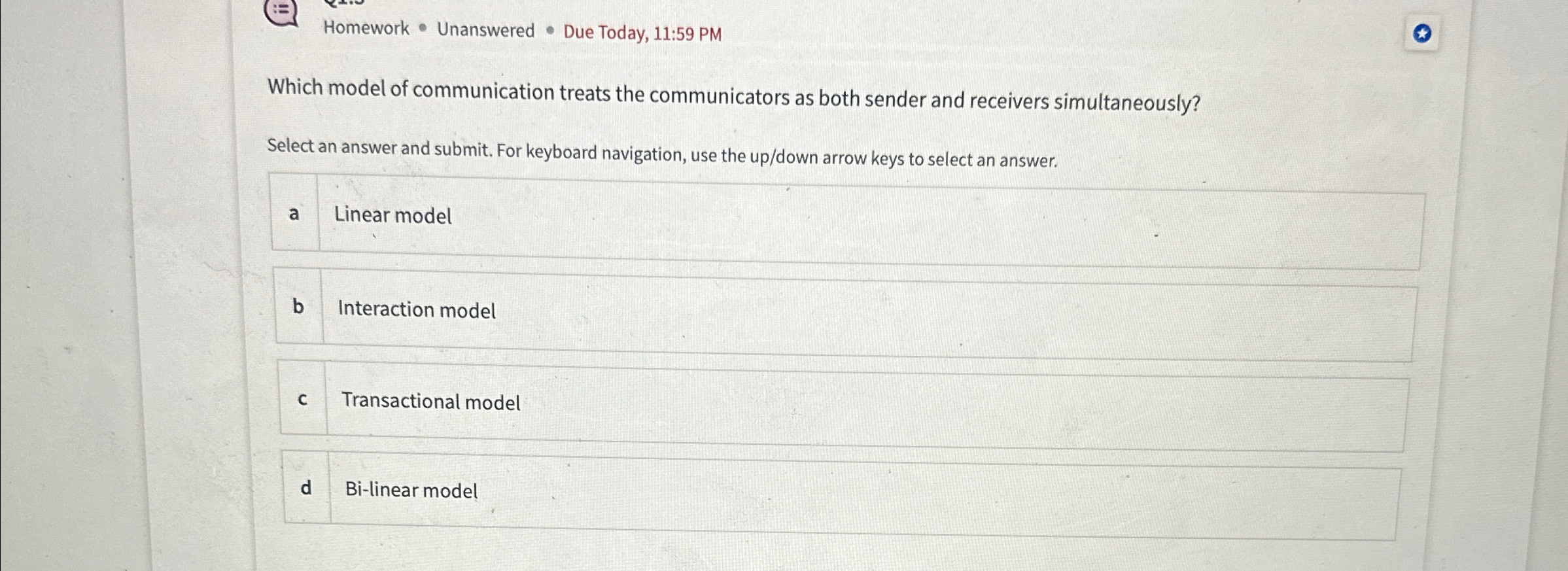 Solved Which model of communication treats the communicators | Chegg.com