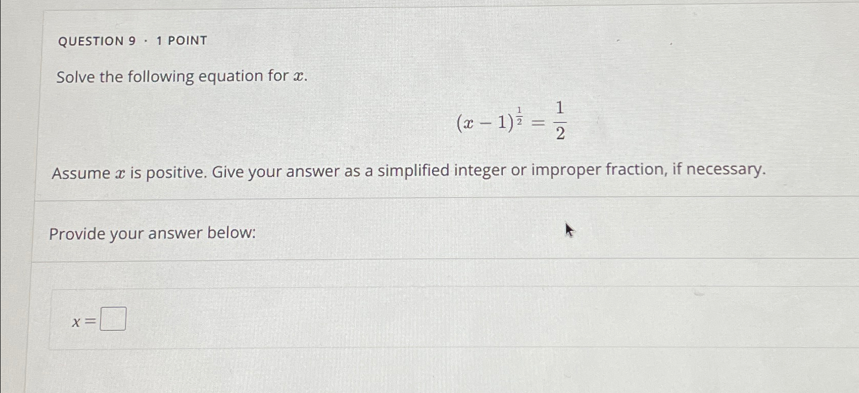 Solved Question 91 ﻿pointsolve The Following Equation For 