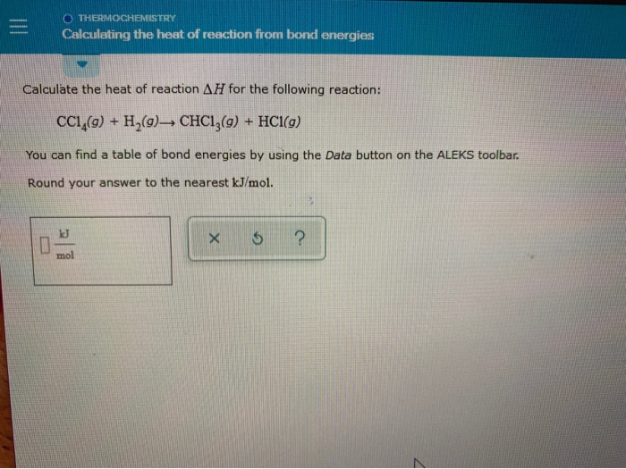 Solved OTHERMOCHEMISTRY Calculating the heat of reaction | Chegg.com