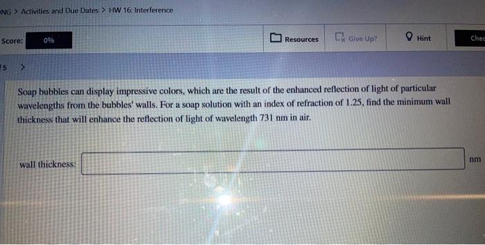 Solved Score: 096 Resources Give Up? Hint Check 5 > In a | Chegg.com