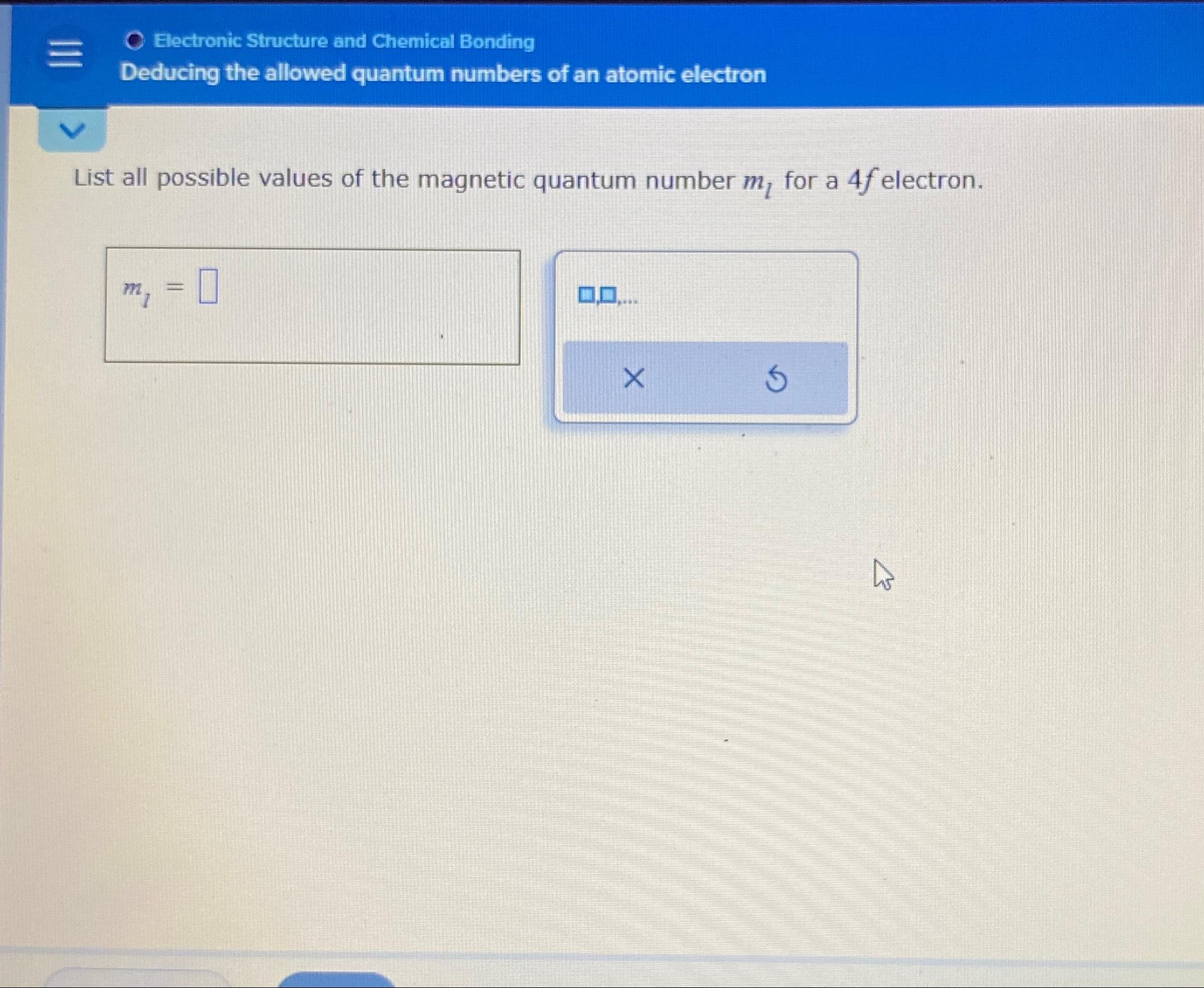 Solved Electronic Structure and Chemical BondingDeducing the | Chegg.com