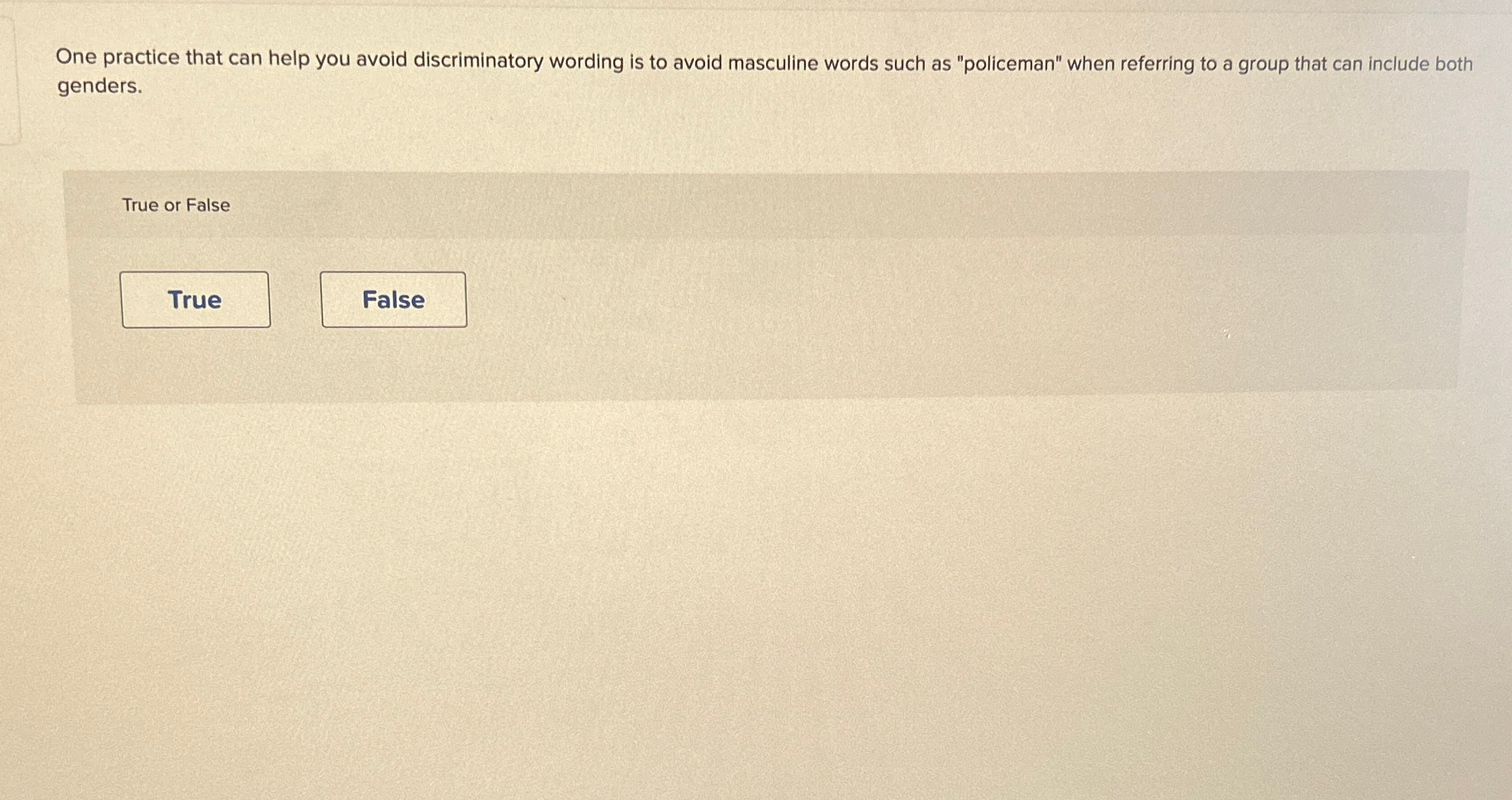 Solved One practice that can help you avoid discriminatory | Chegg.com