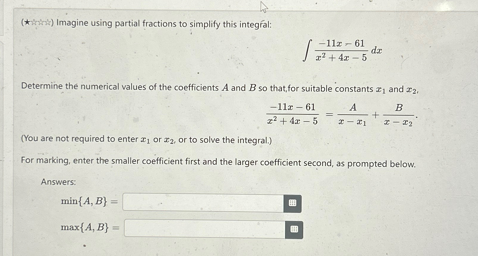 Solved (******~~ta) ﻿Imagine using partial fractions to | Chegg.com