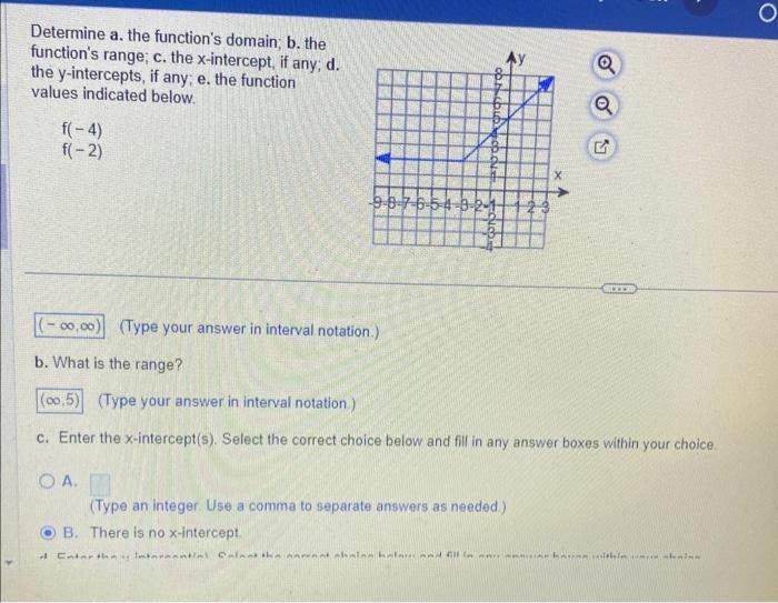 Solved Determine a. the function's domain; b. the function's | Chegg.com