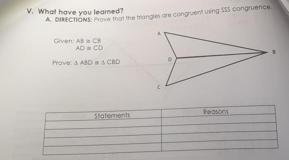 Solved DIRECTIONS: Write the corresponding congruence | Chegg.com